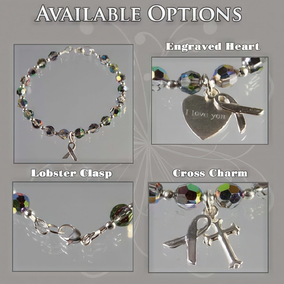 Women's Cancer Awareness Bracelet - Crystal – VAEL Designs