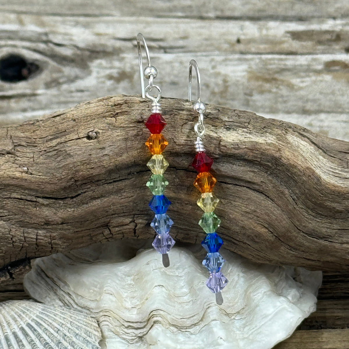 Chroma-Chic Rainbow Crystal Earrings – VAEL Designs