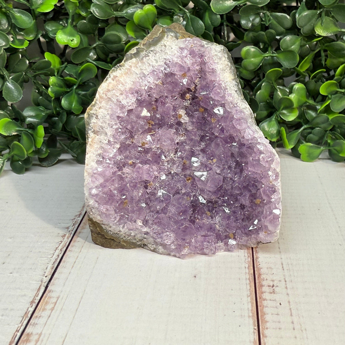 Amethyst-Goethite Geode—3.25" Self-Standing Wonder – VAEL Designs