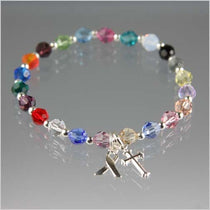 Cancer Awareness Bracelet w/ Cross – VAEL Designs