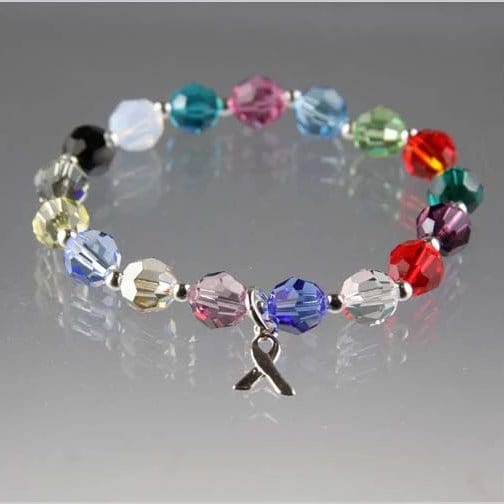 Breast Cancer Awareness Beaded Crystal Bracelet – VAEL Designs