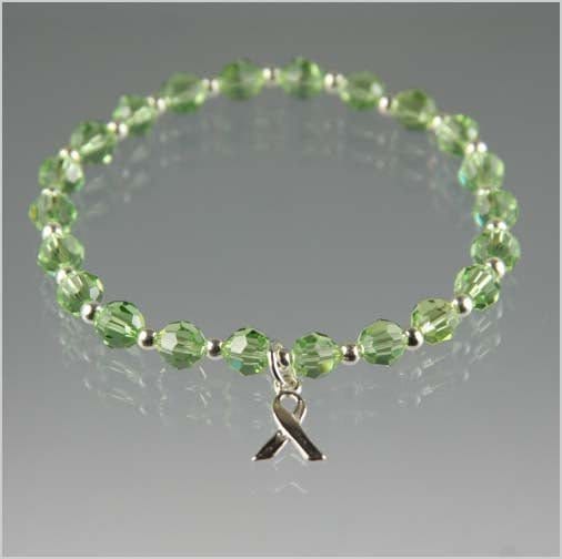 Breast Cancer Awareness Beaded Crystal Bracelet – VAEL Designs