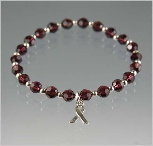 Breast Cancer Awareness Beaded Crystal Bracelet – VAEL Designs
