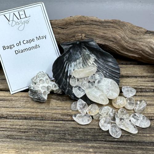 Cape May Diamond Sterling Silver Wire Wrapped Necklace – VAEL Designs